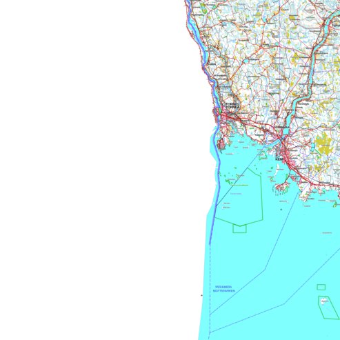 Tornio 1:250 000 (S4L) Map by MaanMittausLaitos | Avenza Maps