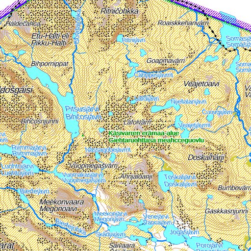 Enontekiö 1:250 000 (W3R) Map by MaanMittausLaitos | Avenza Maps