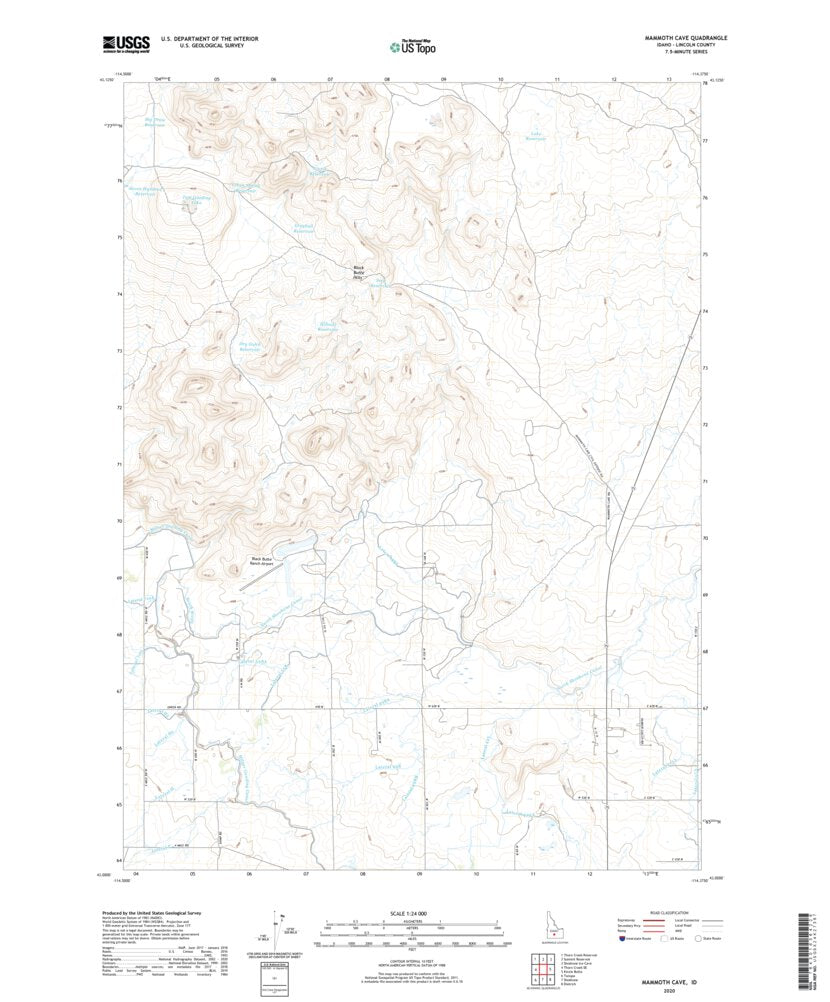 Mammoth Cave, ID (2020, 24000-Scale) Map by United States Geological ...