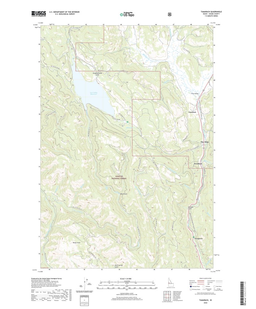 Tamarack, ID (2020, 24000-Scale) Map by United States Geological Survey ...