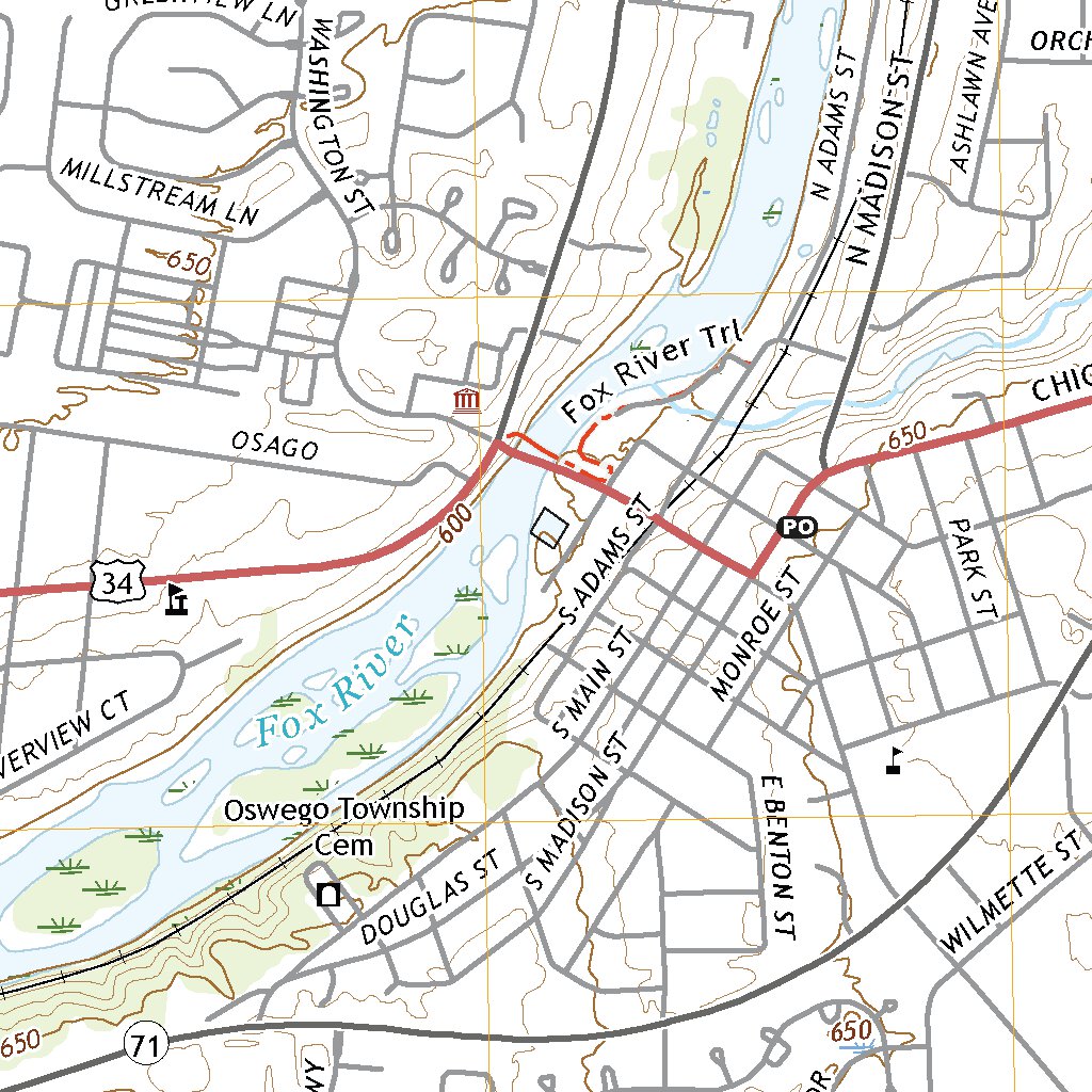 Aurora South, IL (2021, 24000-Scale) Map by United States Geological ...