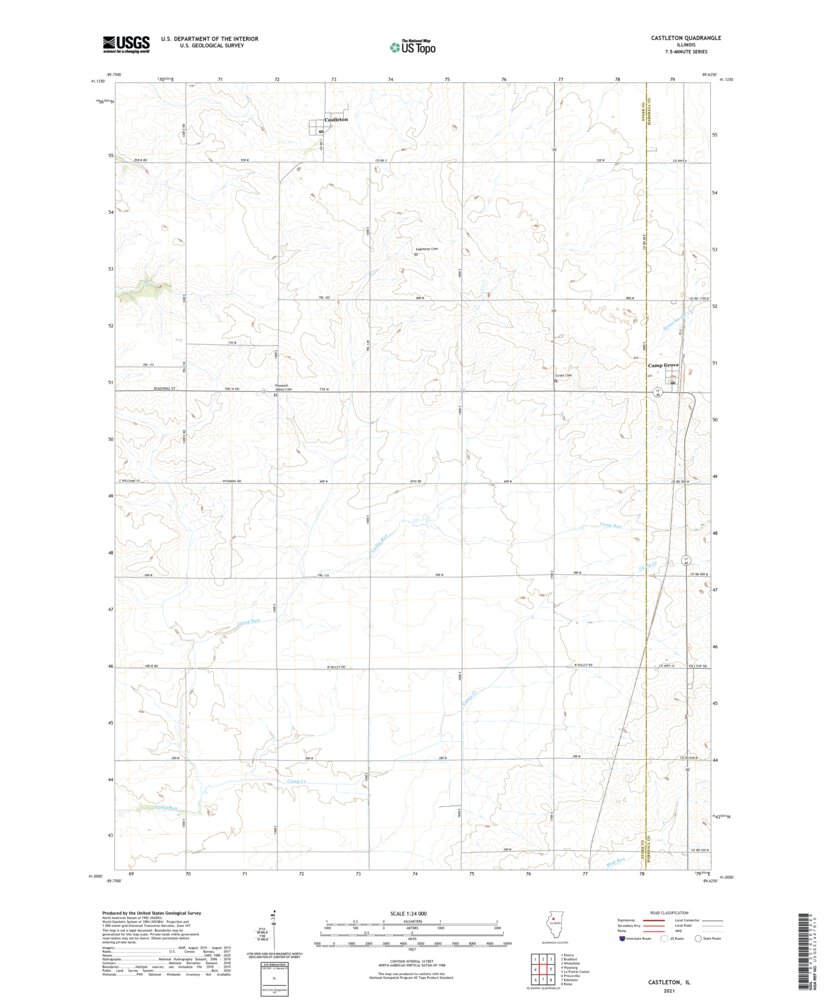 Castleton, IL (2021, 24000-Scale) Map by United States Geological ...