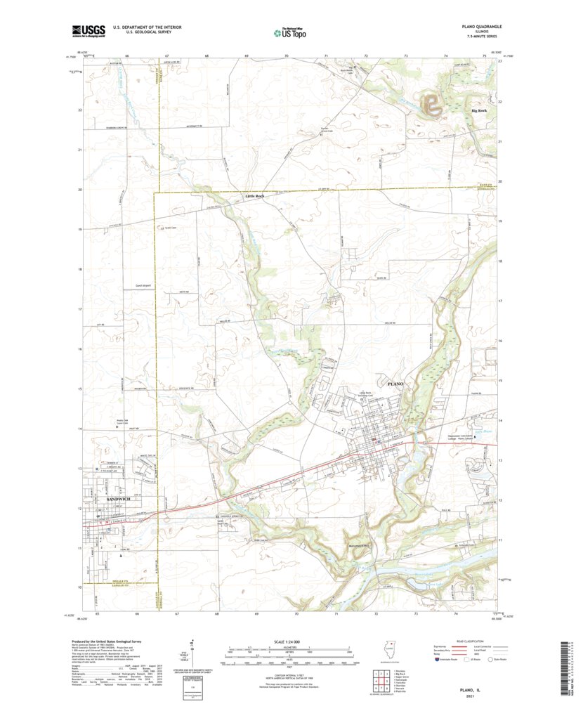 Plano, IL (2021, 24000-Scale) Map by United States Geological Survey ...