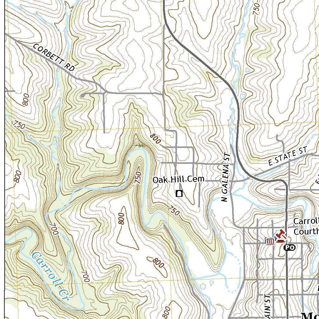 Mount Carroll, IL (2021, 24000-Scale) Map by United States Geological ...
