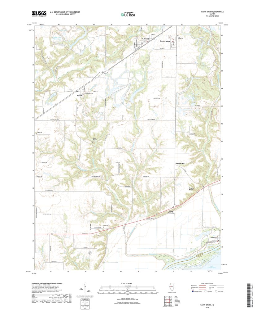 Saint David, IL (2021, 24000-Scale) Map by United States Geological ...