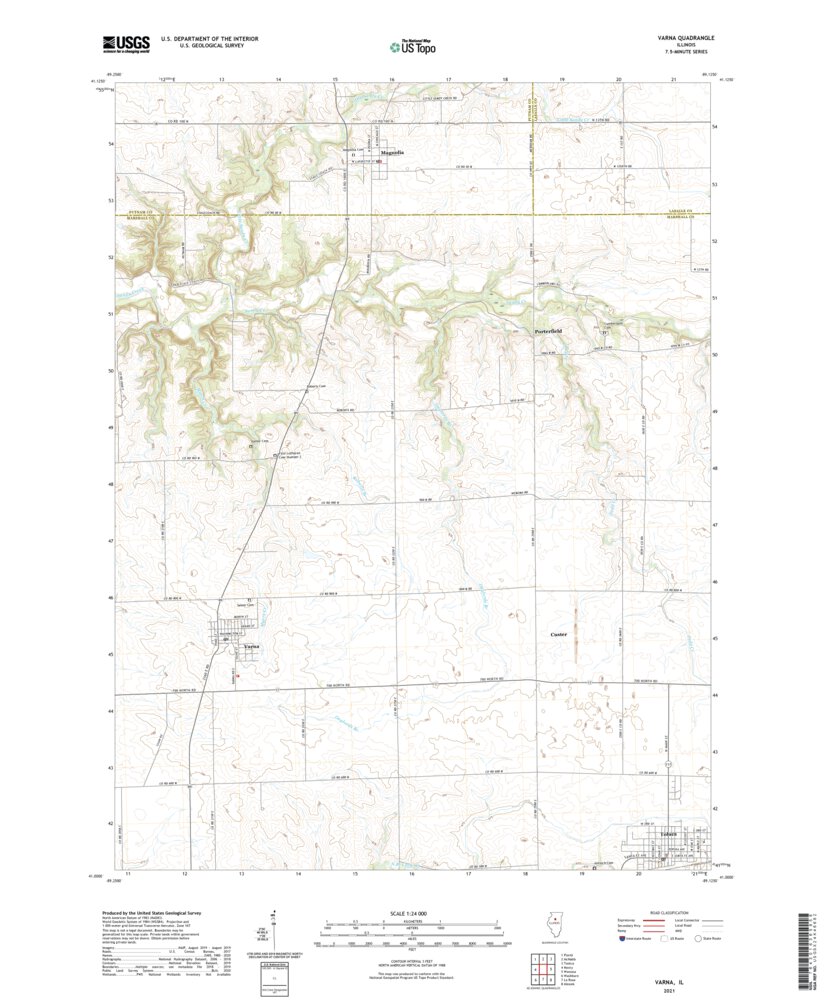 Varna, IL (2021, 24000-Scale) Map by United States Geological Survey ...