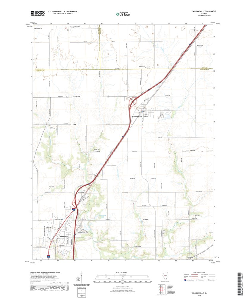 Williamsville, IL (2021, 24000-Scale) Map by United States Geological ...