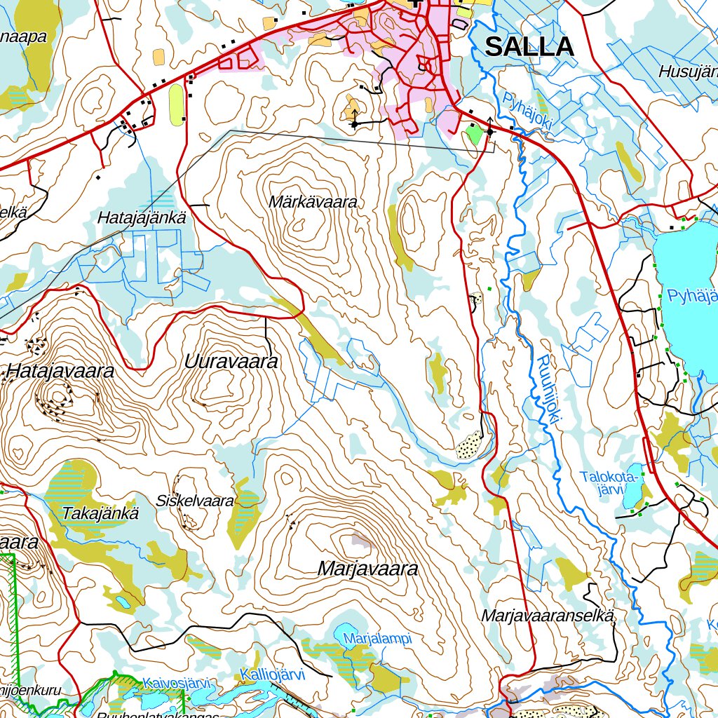 Salla 1:100 000 (T52R) Map by MaanMittausLaitos | Avenza Maps