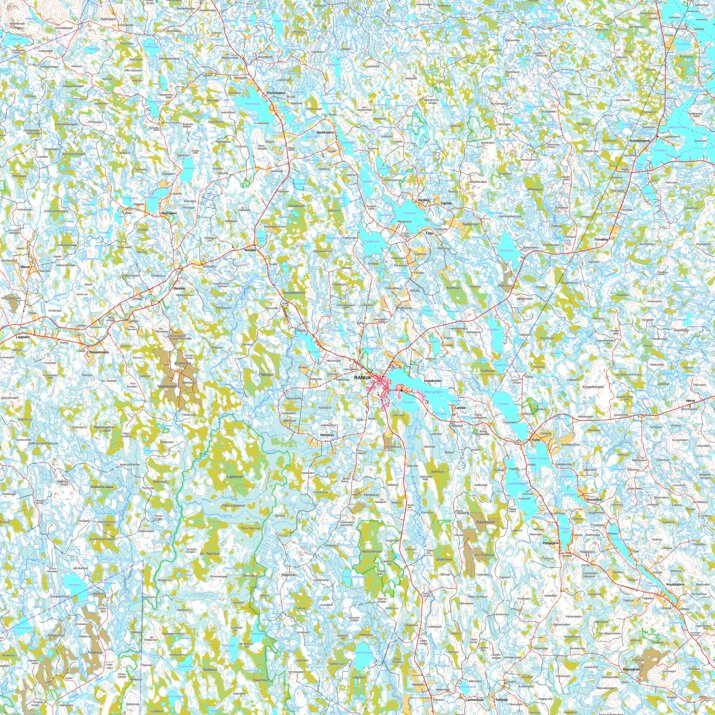 Ranua 1:100 000 (S44R) Map by MaanMittausLaitos | Avenza Maps