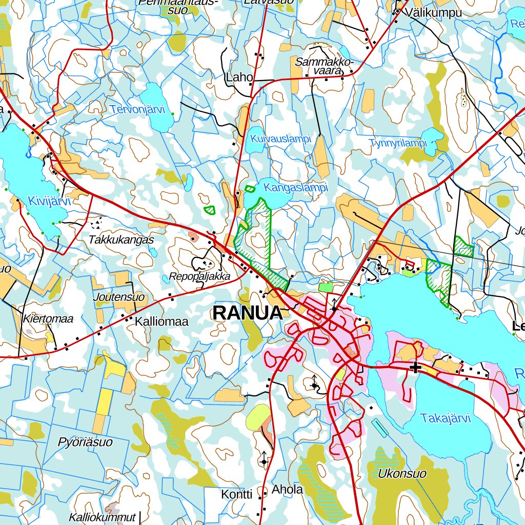 Ranua 1:100 000 (S44R) Map by MaanMittausLaitos | Avenza Maps