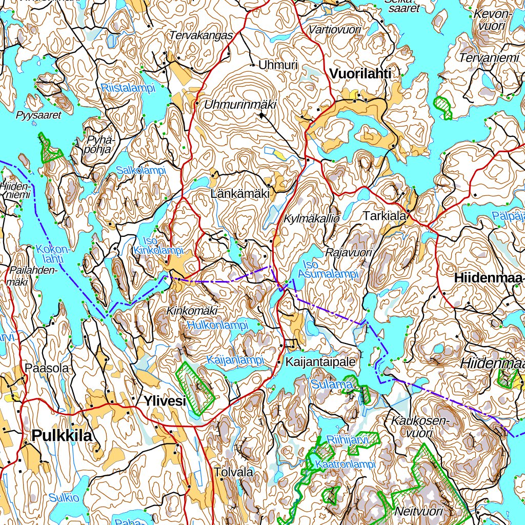 Mikkeli 1:100 000 (M52L) Map by MaanMittausLaitos | Avenza Maps