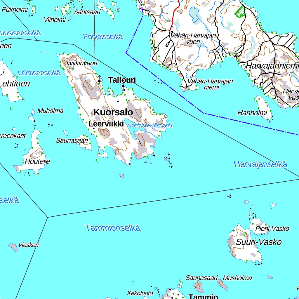 Hamina 1:100 000 (L51L) Map by MaanMittausLaitos | Avenza Maps