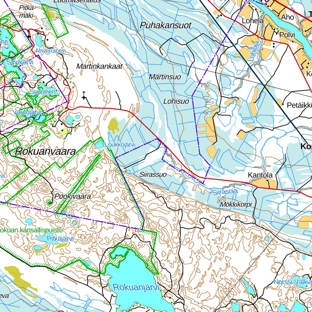 Utajärvi 1:100 000 (R43R) Map by MaanMittausLaitos | Avenza Maps