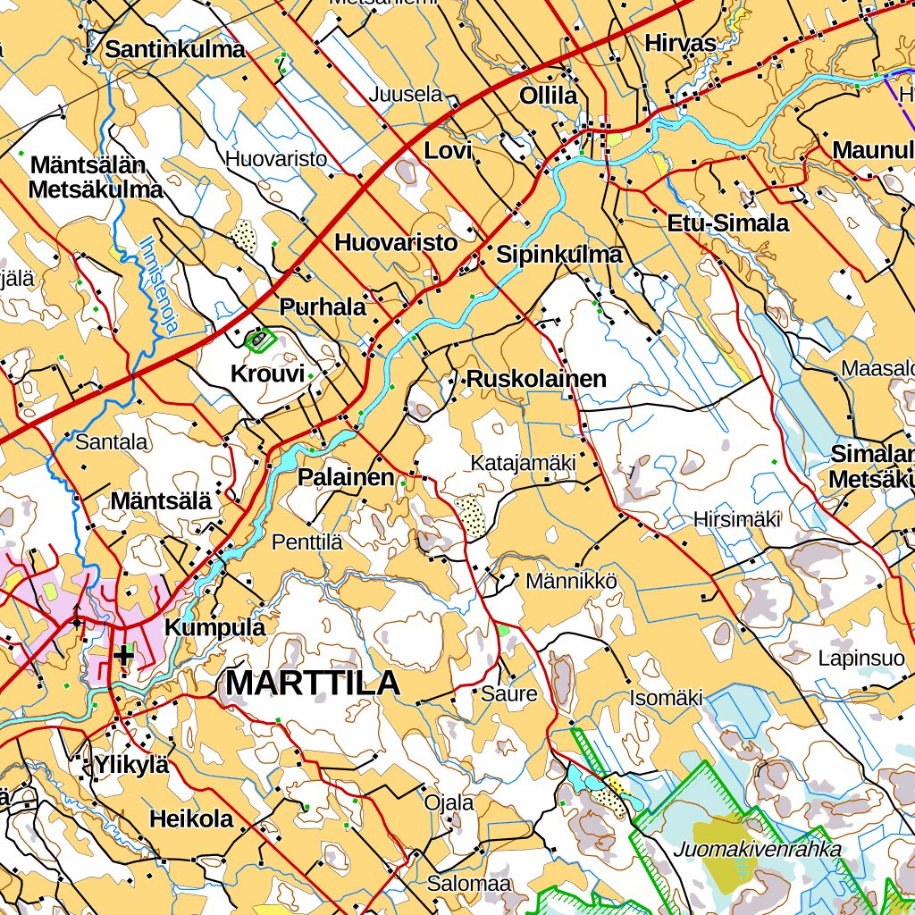Loimaa 1:100 000 (L34R) Map by MaanMittausLaitos | Avenza Maps