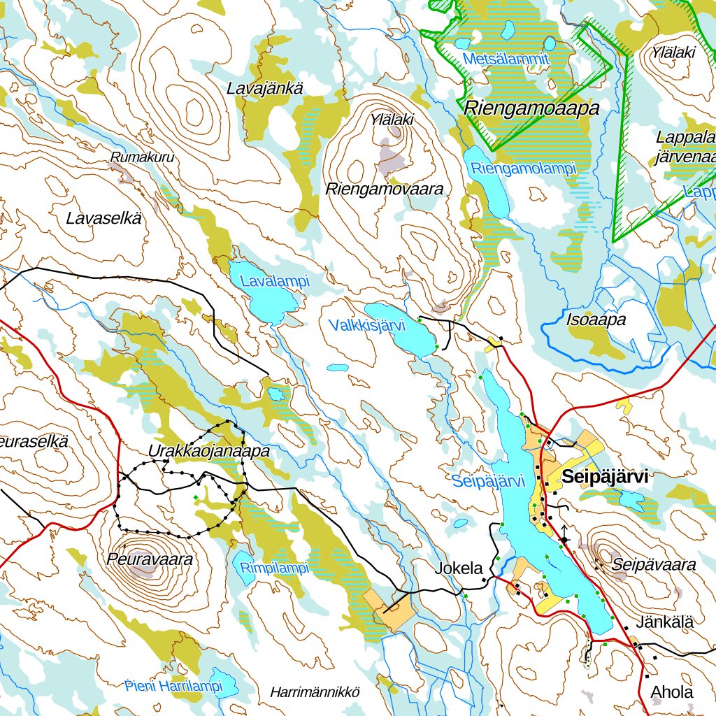 Sodankylä 1:100 000 (U43R) Map by MaanMittausLaitos | Avenza Maps