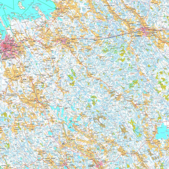 Kokkola 1:100 000 (Q41L) Map by MaanMittausLaitos | Avenza Maps