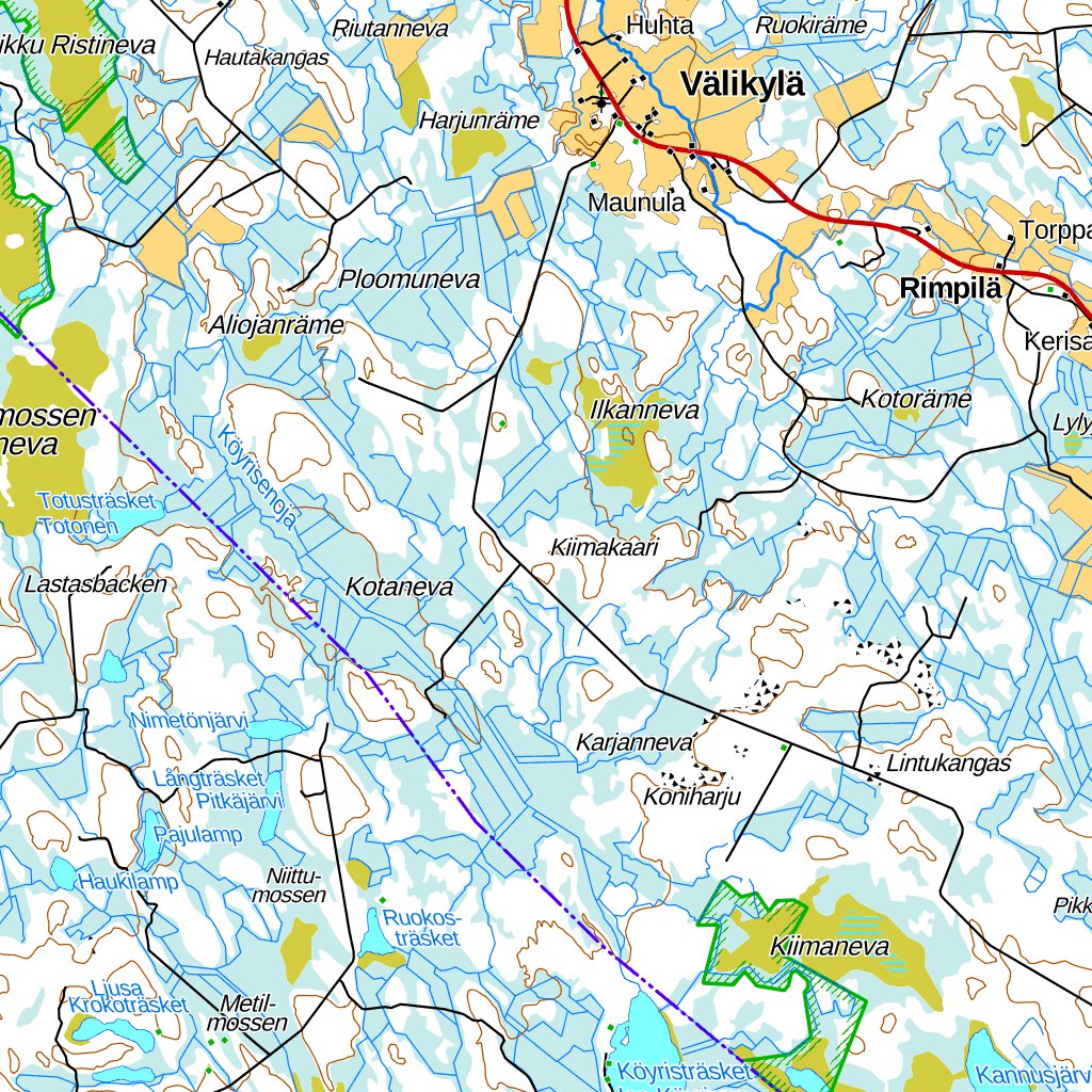 Kokkola 1:100 000 (Q41L) Map by MaanMittausLaitos | Avenza Maps