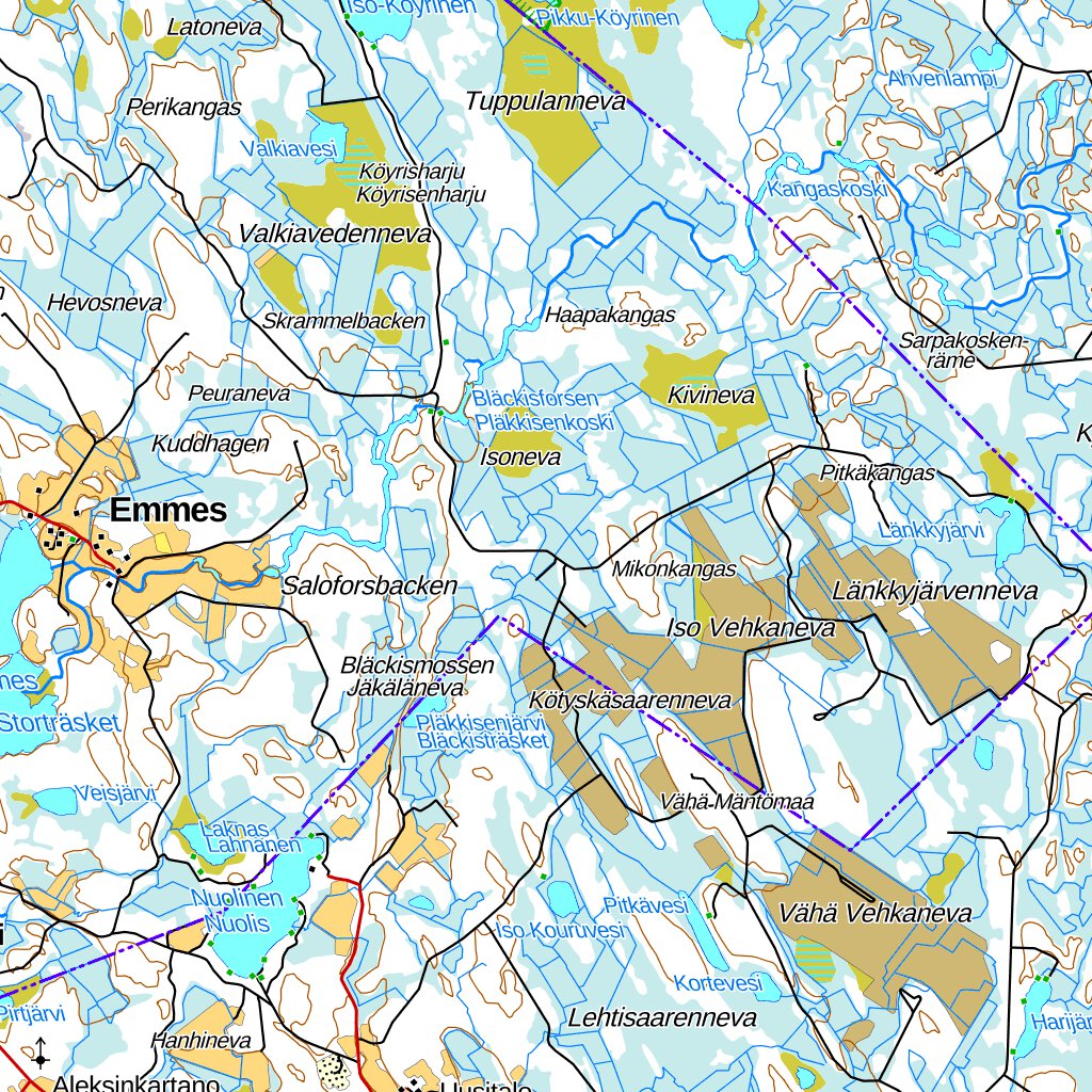 Kokkola 1:100 000 (Q41L) Map by MaanMittausLaitos | Avenza Maps
