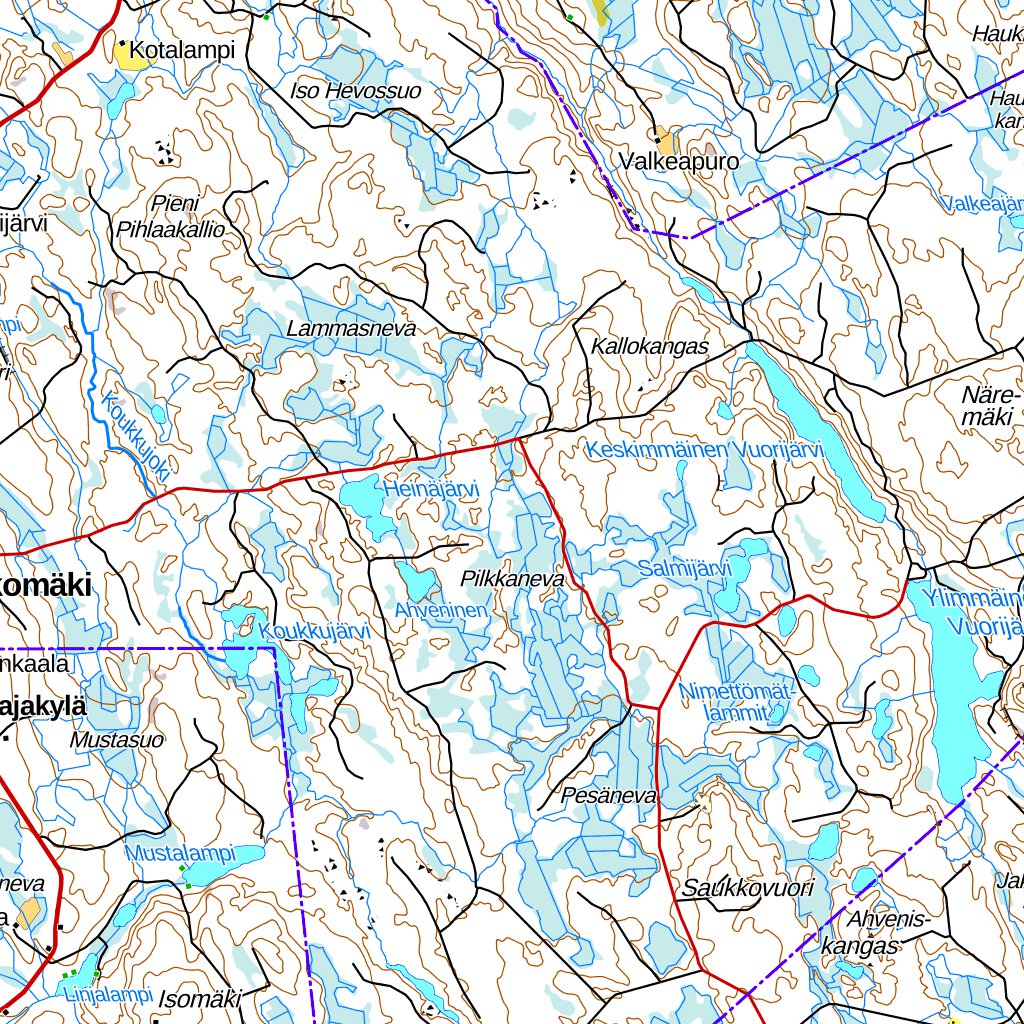 Viitasaari 1:100 000 (P43L) Map by MaanMittausLaitos | Avenza Maps
