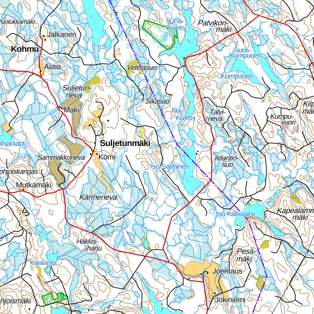 Viitasaari 1:100 000 (P43L) Map by MaanMittausLaitos | Avenza Maps