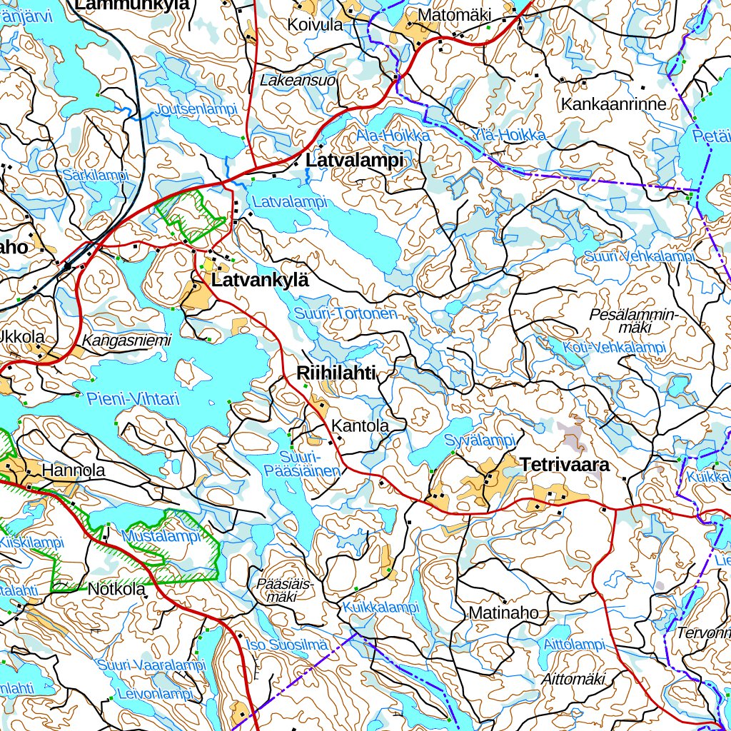 Liperi 1:100 000 (N54L) Map by MaanMittausLaitos | Avenza Maps