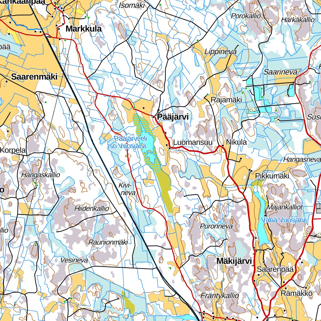 Kauhava 1:100 000 (P34R) Map by MaanMittausLaitos | Avenza Maps