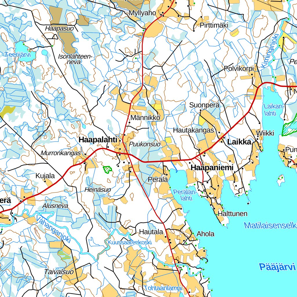 Karstula 1:100 000 (P41R) Map by MaanMittausLaitos | Avenza Maps