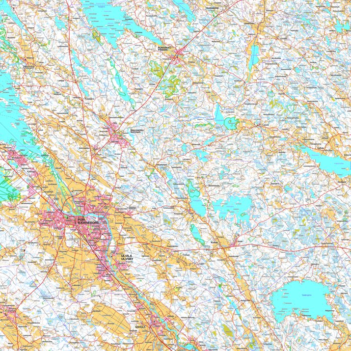 Pori 1:100 000 (M34L) Map by MaanMittausLaitos | Avenza Maps