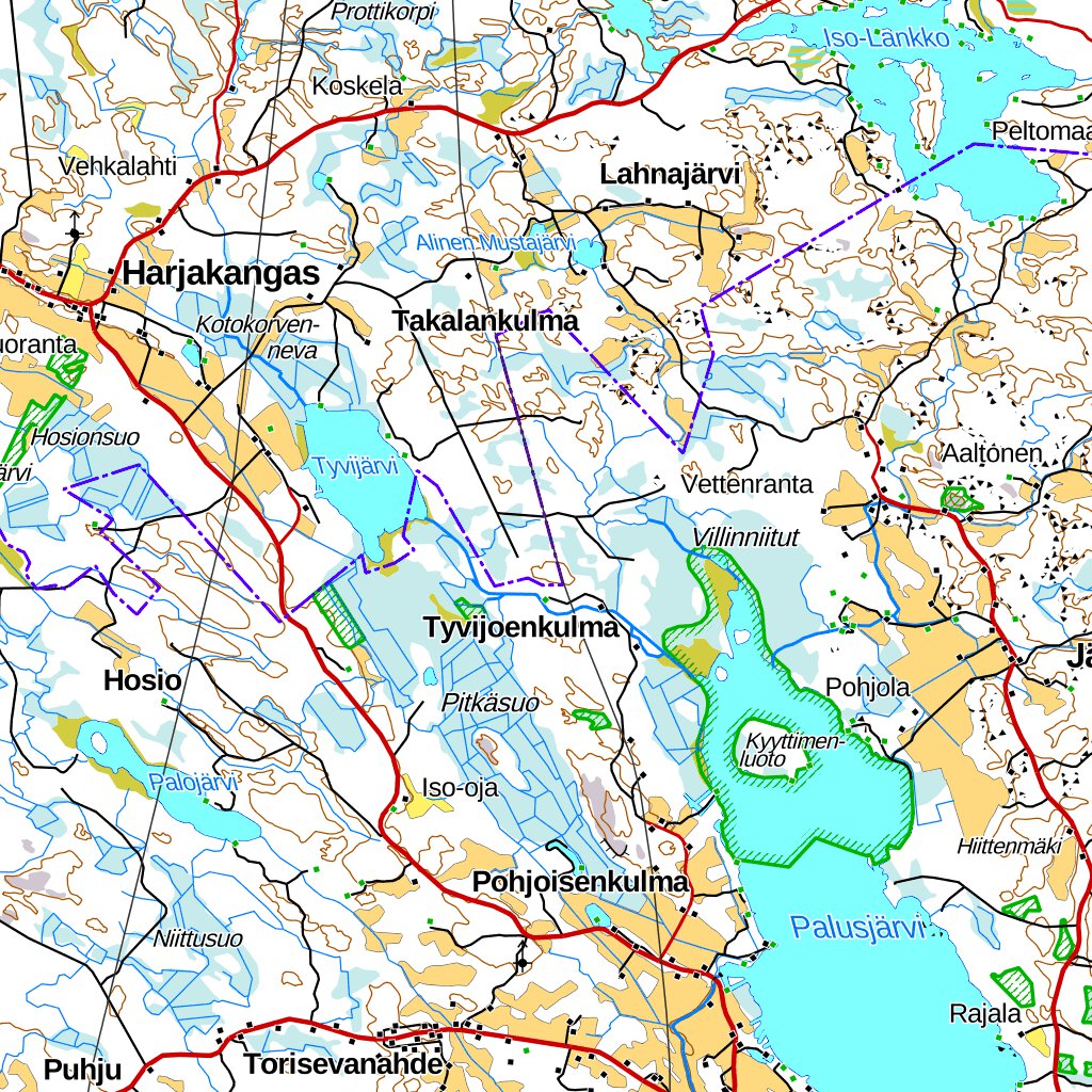 Pori 1:100 000 (M34L) Map by MaanMittausLaitos | Avenza Maps
