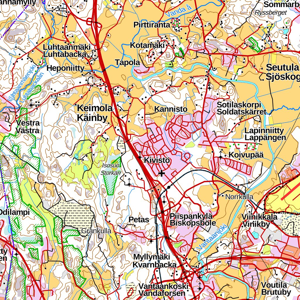 Espoo 1:100 000 (L41R) Map by MaanMittausLaitos | Avenza Maps
