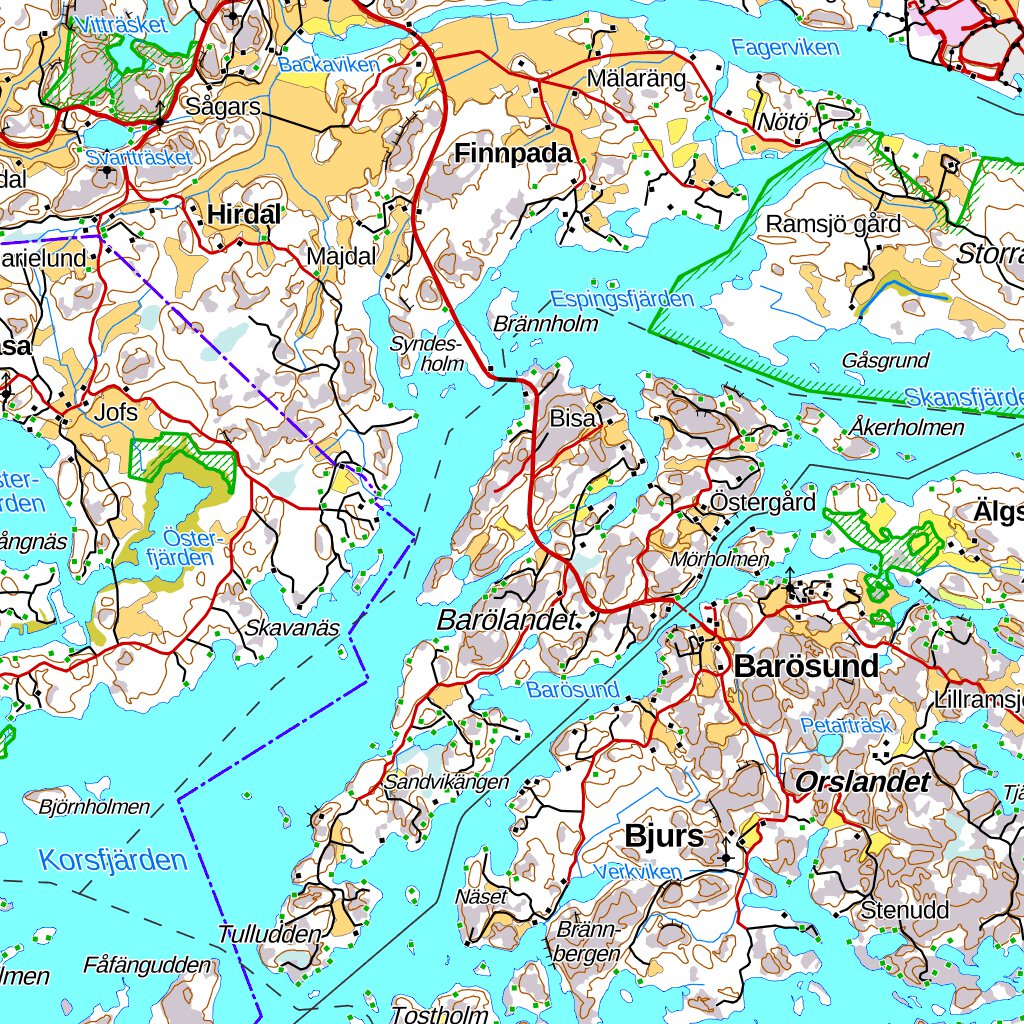 Inkoo 1:100 000 (K42L) Map by MaanMittausLaitos | Avenza Maps