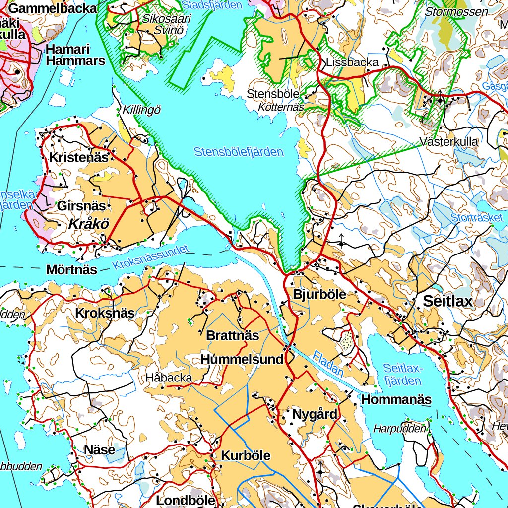 Porvoo 1:100 000 (L43L) Map by MaanMittausLaitos | Avenza Maps
