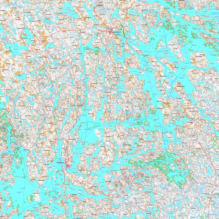 Puumala 1:100 000 (M52R) Map by MaanMittausLaitos | Avenza Maps