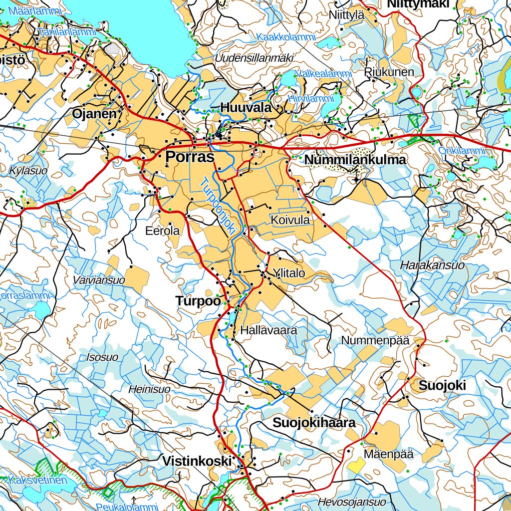 Tammela 1:100 000 (L42L) Map by MaanMittausLaitos | Avenza Maps