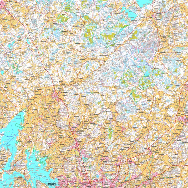 Mynämäki 1:100 000 (L34L) Map by MaanMittausLaitos | Avenza Maps