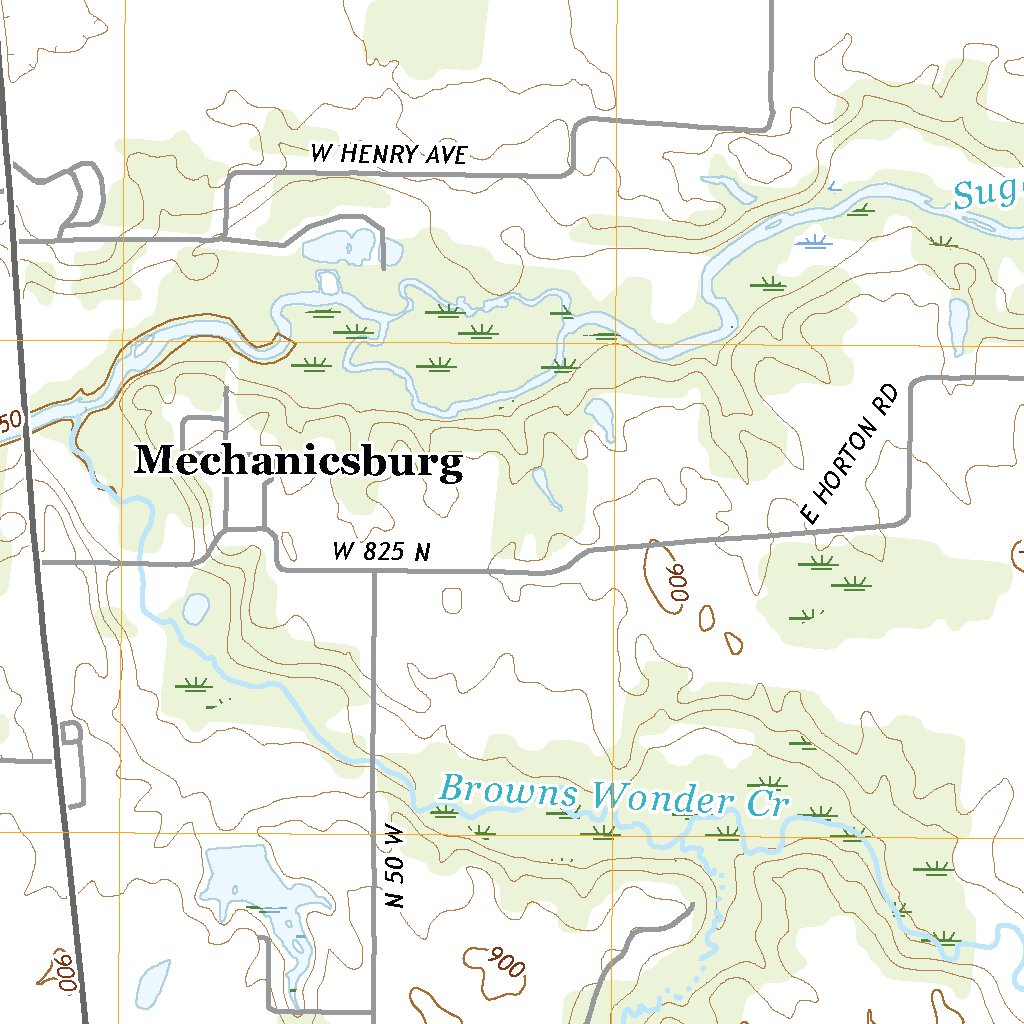 Mechanicsburg, IN (2019, 24000-Scale) Map by United States Geological ...