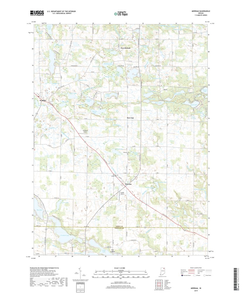Merriam, IN (2019, 24000-Scale) Map by United States Geological Survey ...