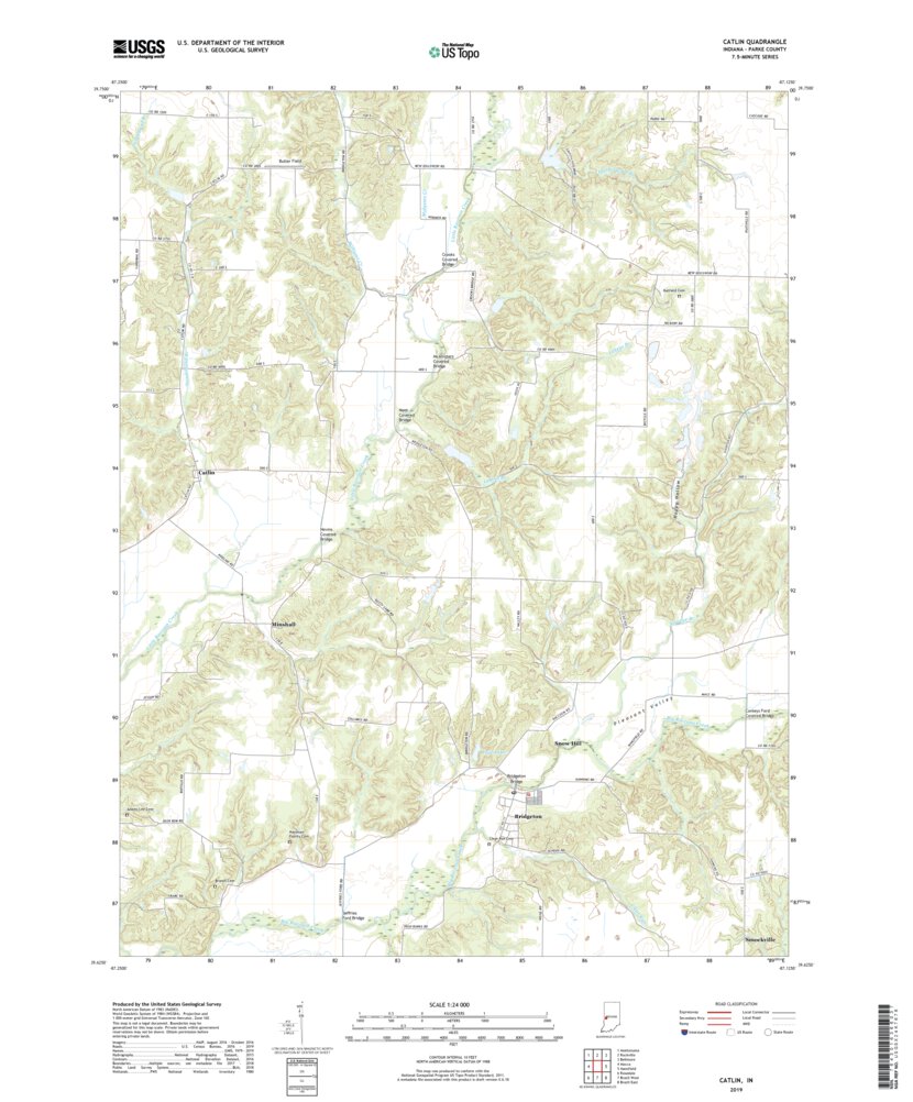 Catlin, IN (2019, 24000-Scale) Map by United States Geological Survey ...