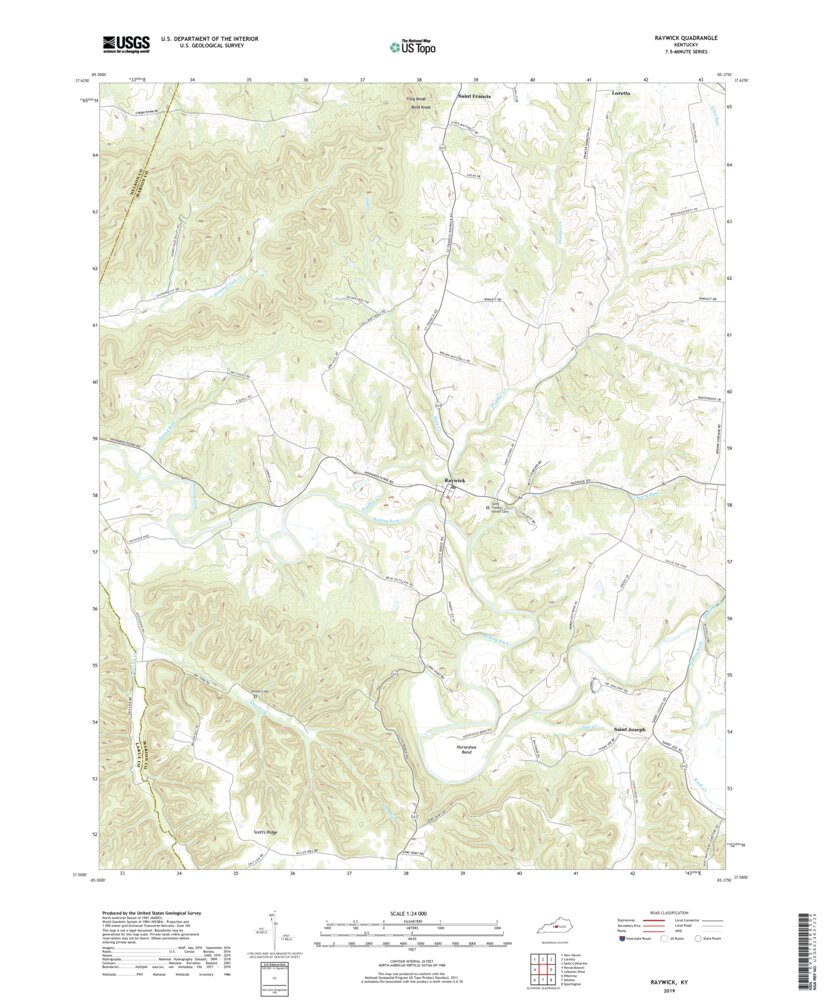 Raywick, KY (2019, 24000-Scale) Map by United States Geological Survey ...