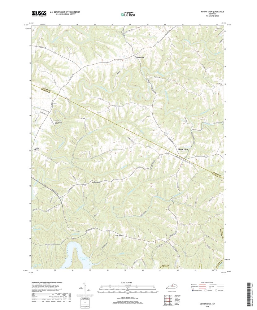 Mount Eden, KY (2019, 24000-Scale) Map by United States Geological ...