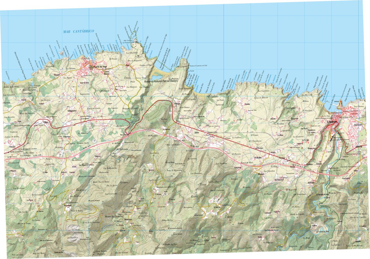 Luarca (0011-4) Map by Instituto Geografico Nacional de Espana | Avenza ...