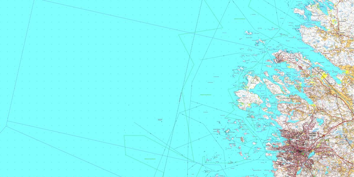 Rauma 1:50 000 (M314) Map by MaanMittausLaitos | Avenza Maps