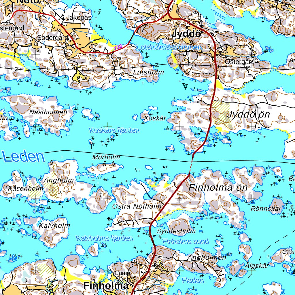 Lemland 1:50 000 (L311) Map by MaanMittausLaitos | Avenza Maps