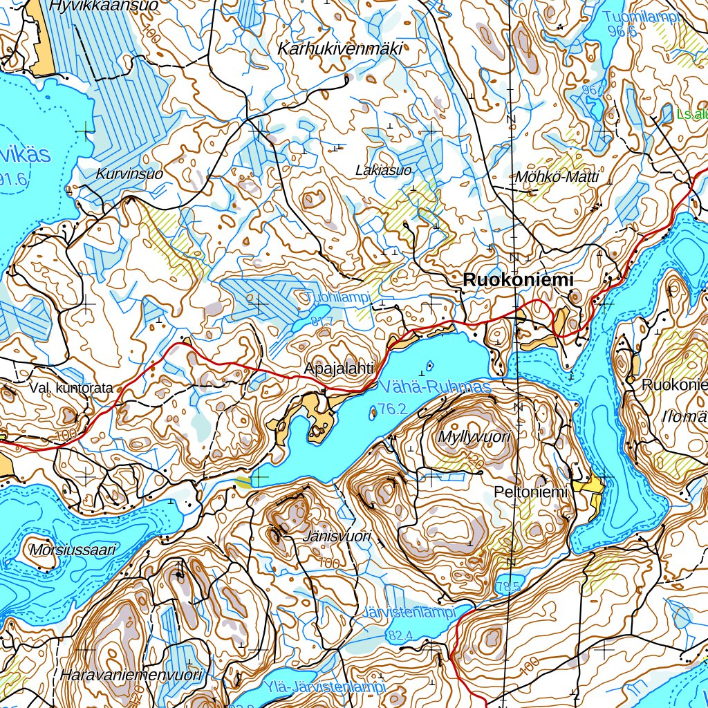 Pertunmaa 1:50 000 (M433) Map by MaanMittausLaitos | Avenza Maps