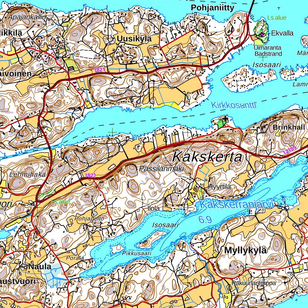 Naantali 1:50 000 (L332) Map by MaanMittausLaitos | Avenza Maps