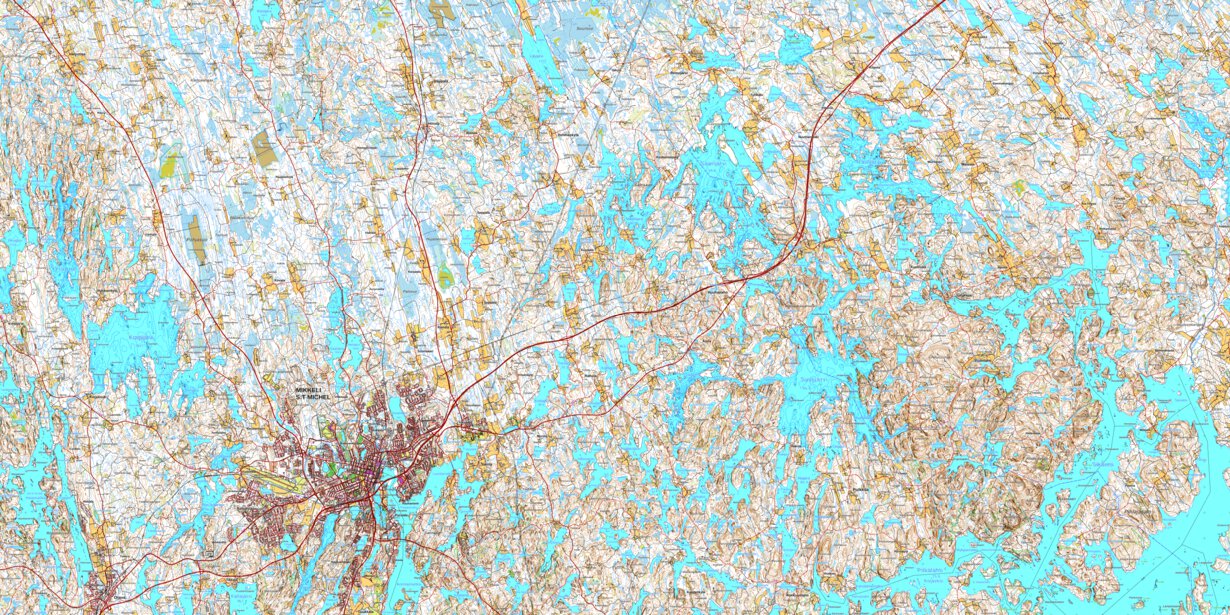 Mikkeli 1:50 000 (M522) Map by MaanMittausLaitos | Avenza Maps
