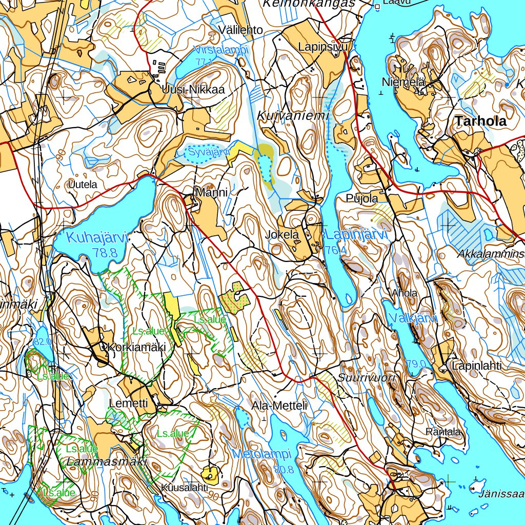 Mikkeli 1:50 000 (M521) Map by MaanMittausLaitos | Avenza Maps