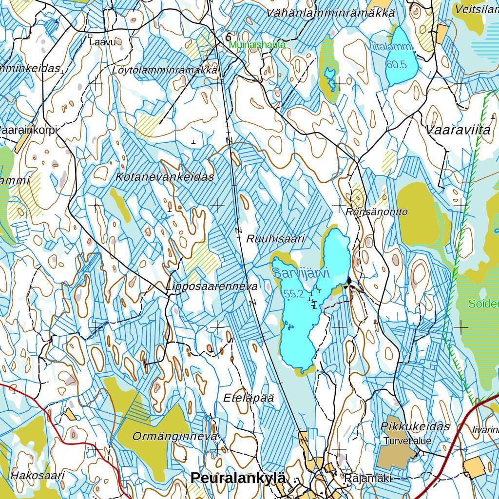 Isojoki 1:50 000 (N332) Map by MaanMittausLaitos | Avenza Maps