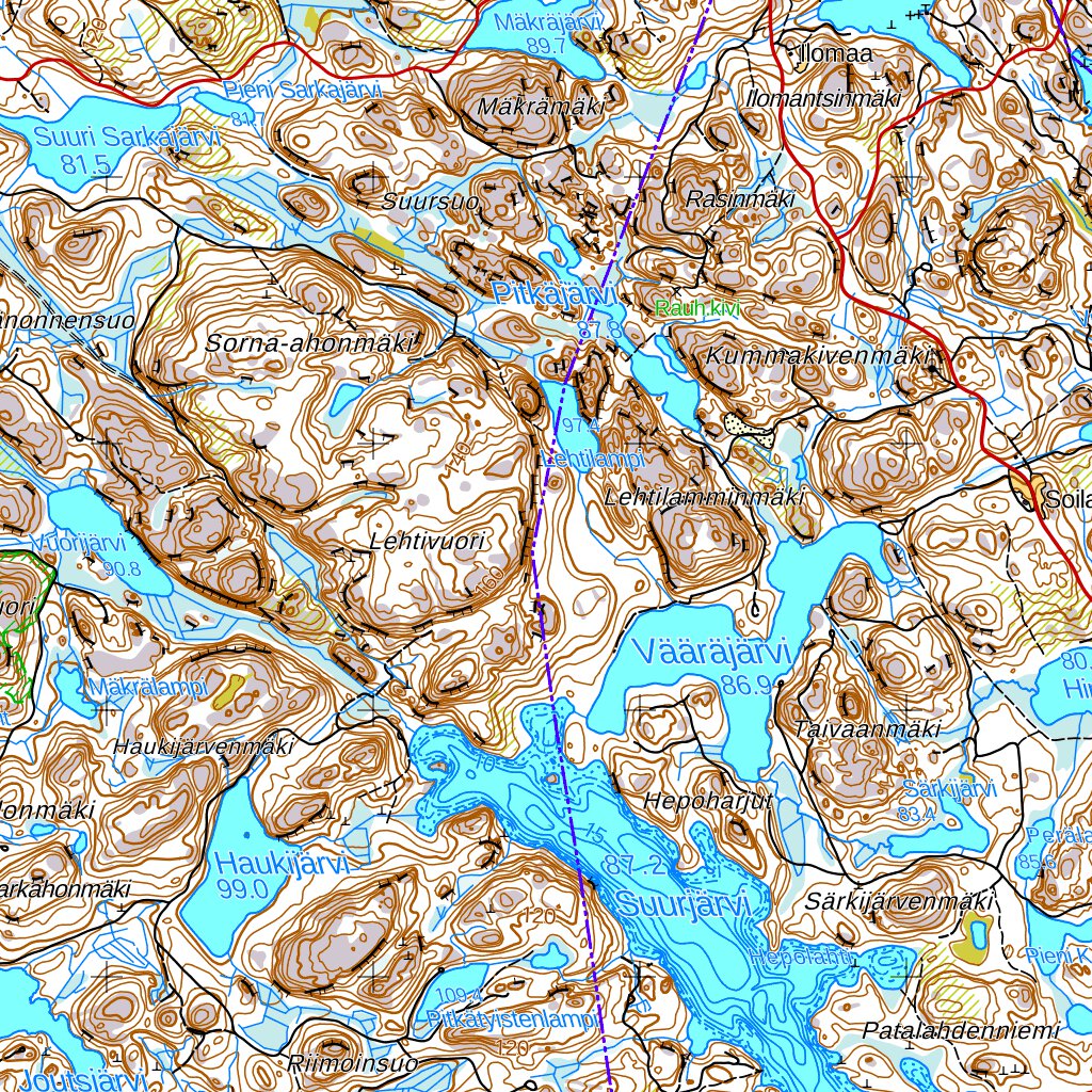 Puumala 1:50 000 (M523) Map by MaanMittausLaitos | Avenza Maps