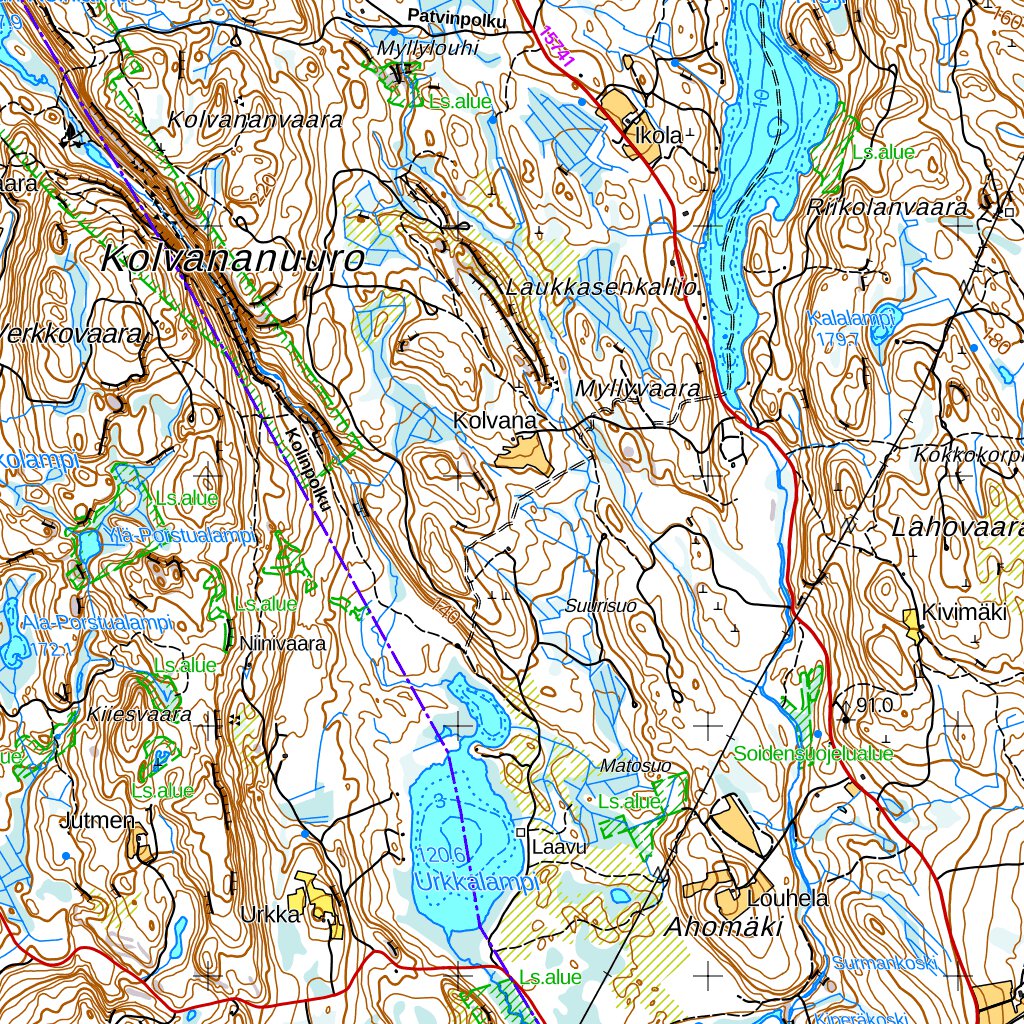 Kirvesvaara 1:50 000 (P533) Map by MaanMittausLaitos | Avenza Maps